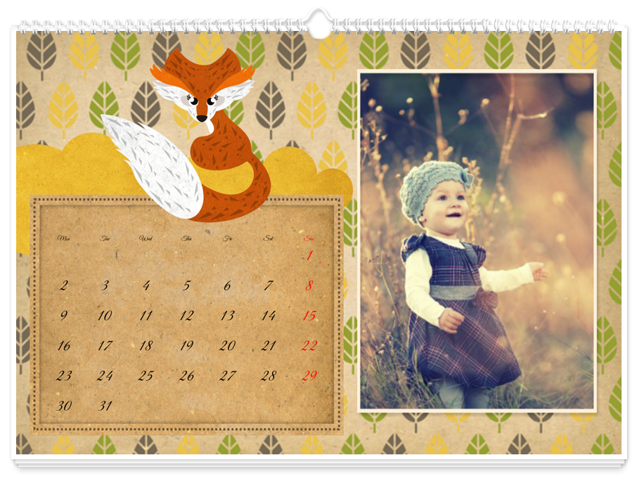 Calendrier Photo Le renard malin | Colorland FR