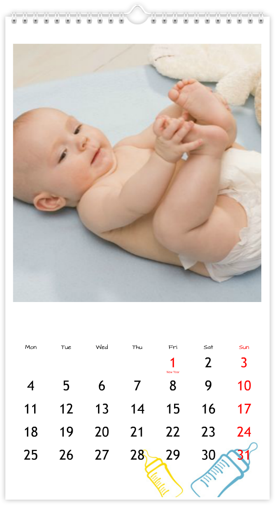 Cute Sleeping Baby Calendar