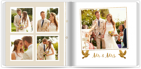 Personalised lay-flat album with padded cover - Photo Album