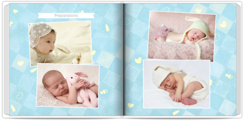 Personalised lay-flat album with padded cover - Photo Album